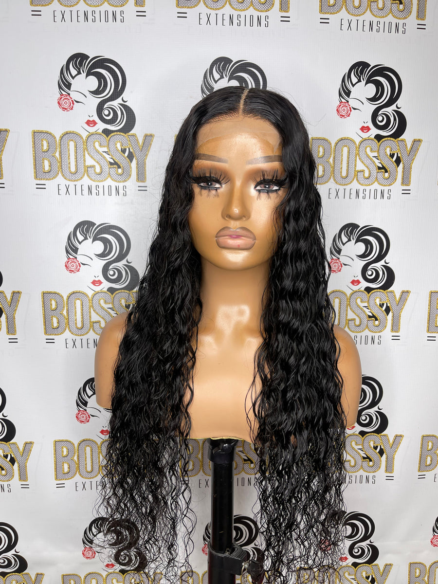 Deep Curly Transparent Lace Closure Wig – Bossy Extensions
